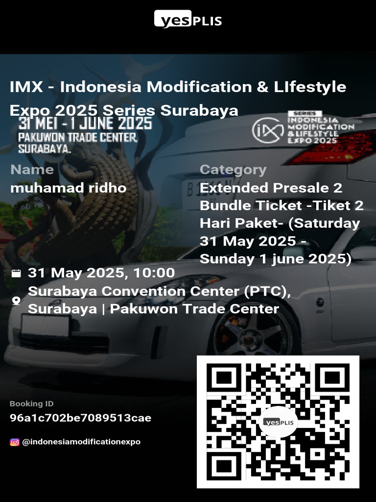 Imx - Indonesia Modification & Lifestyle Expo 2025 Series Surabaya | PDF