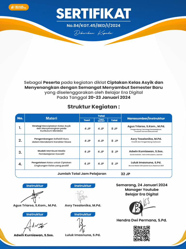 Sertifikat RUSMINI, S.PD | PDF