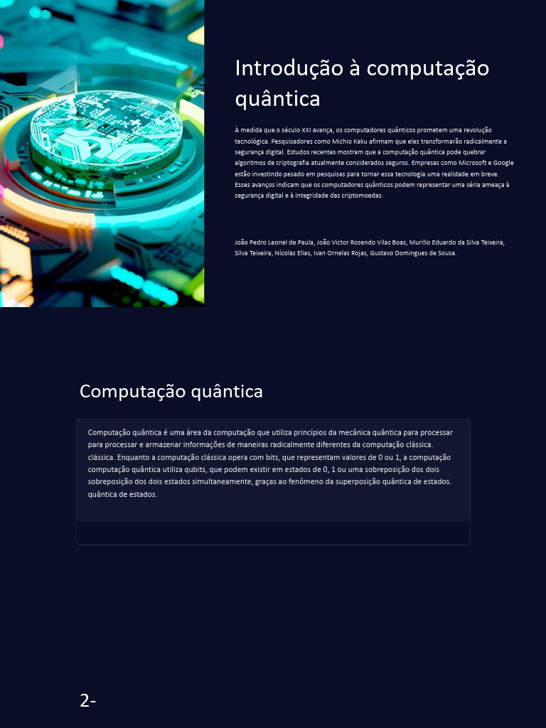 Introducao A Computacao Quantica Pdf Mecânica Quântica Criptomoeda