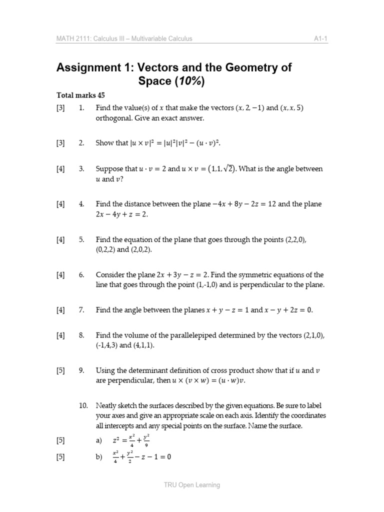 MATH2111 Assignment1 | PDF
