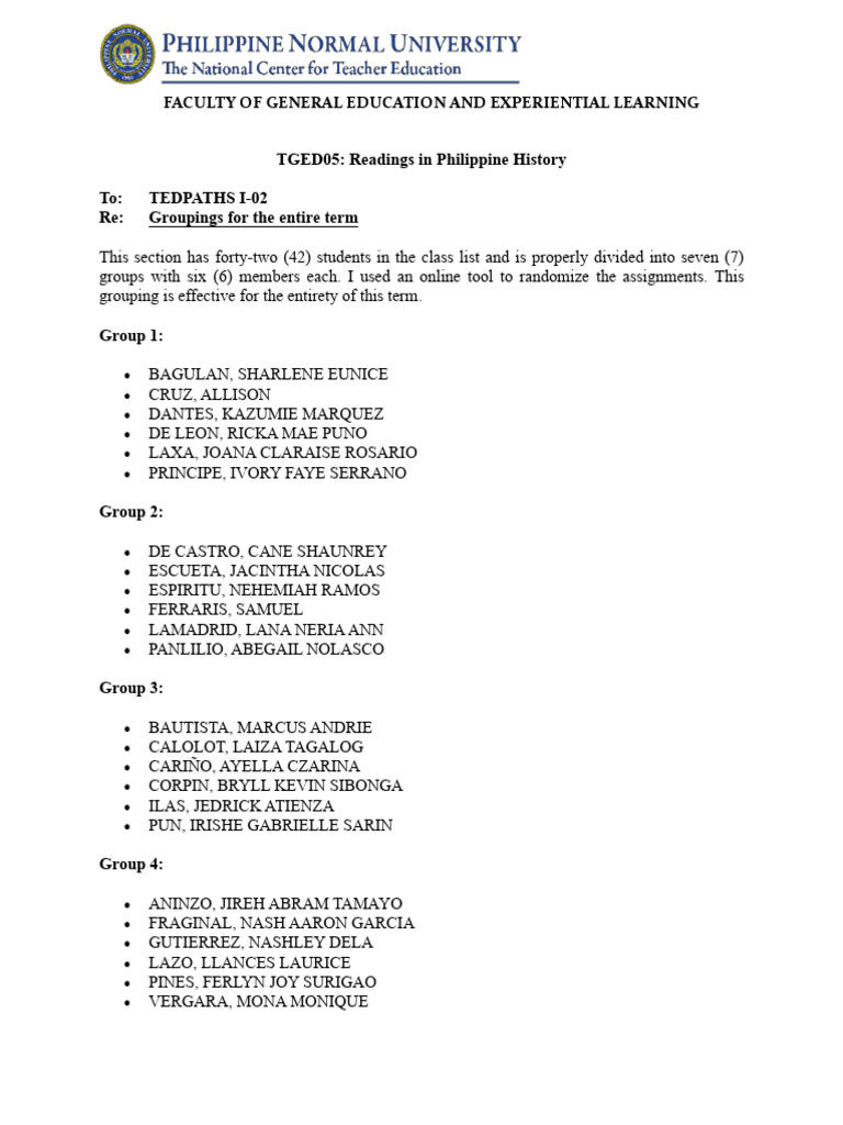 I 02 Groupings | PDF