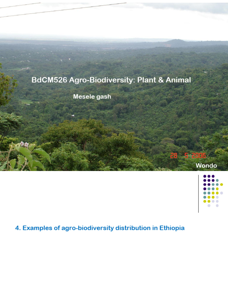 Chapter 4 Examples of Agro Biodiversity Distribution in Ethiopia | PDF ...