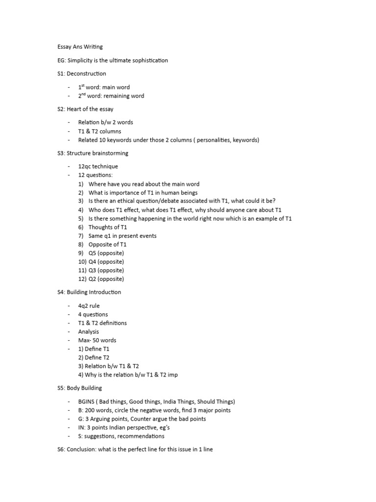 Essay Ans Structure | PDF