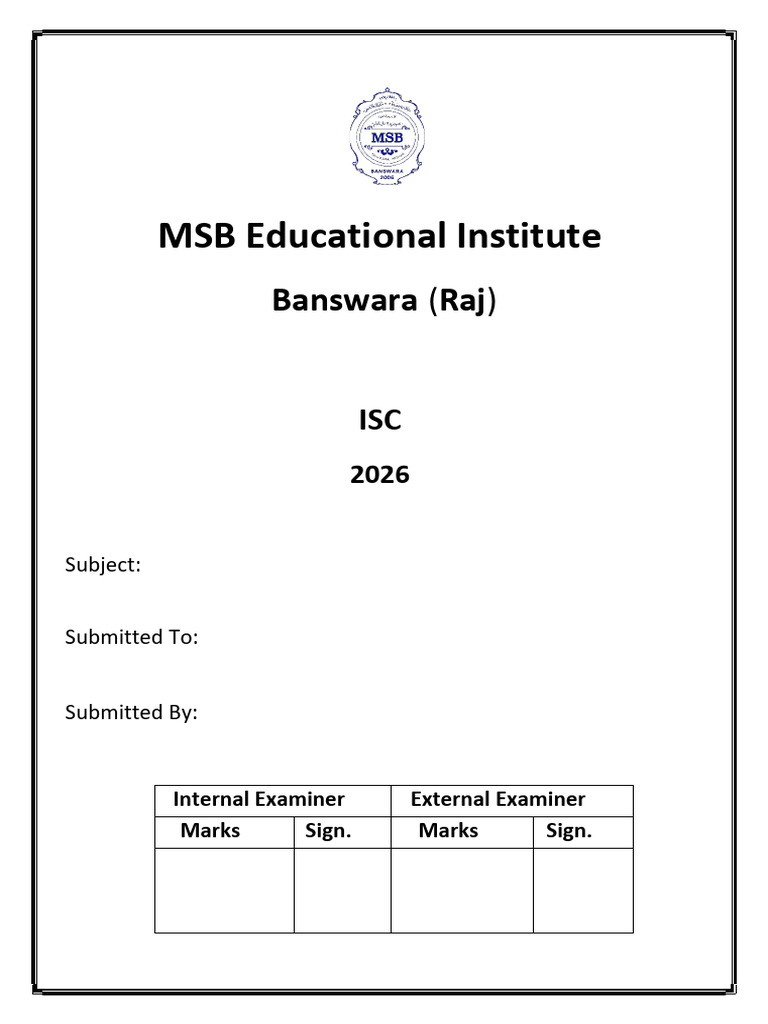 ISC Project Acknowledgement Template | PDF
