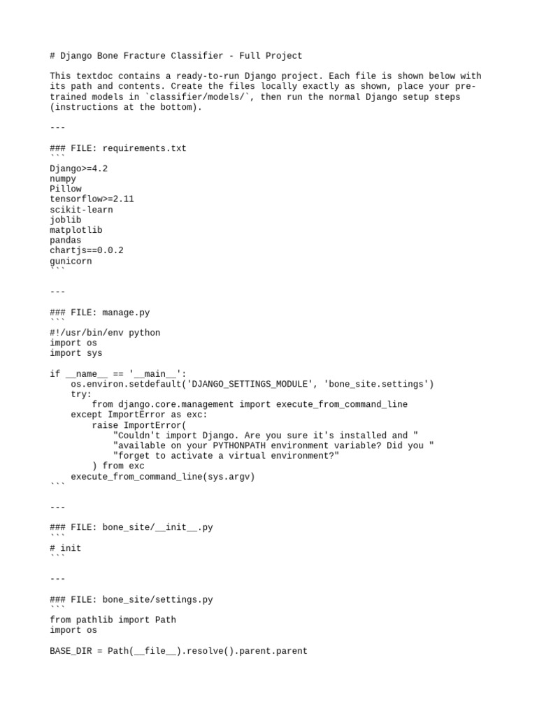 Django Bone Fracture Classifier Project | PDF | Receiver Operating Characteristic | Computer ...