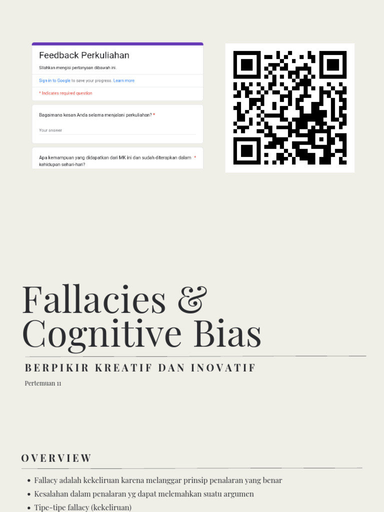Pertemuan 11 - Fallacies and Cognitive Biases | PDF