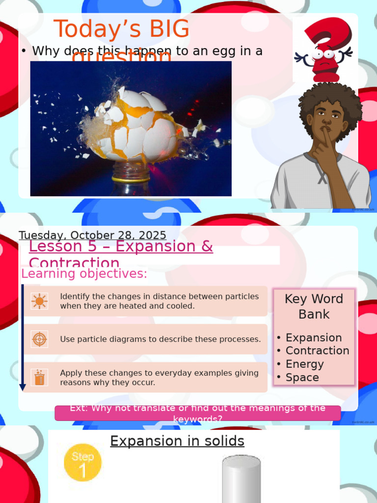 Key Stage 3 - Particle Theory - Lesson 5 - Expansion & Contraction | PDF | Thermal Expansion | Gases