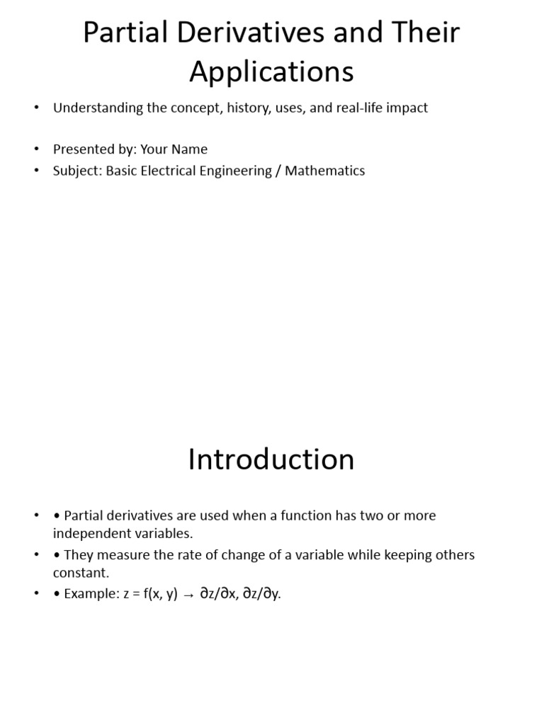 Partial Derivatives and Applications | PDF | Derivative | Mathematics