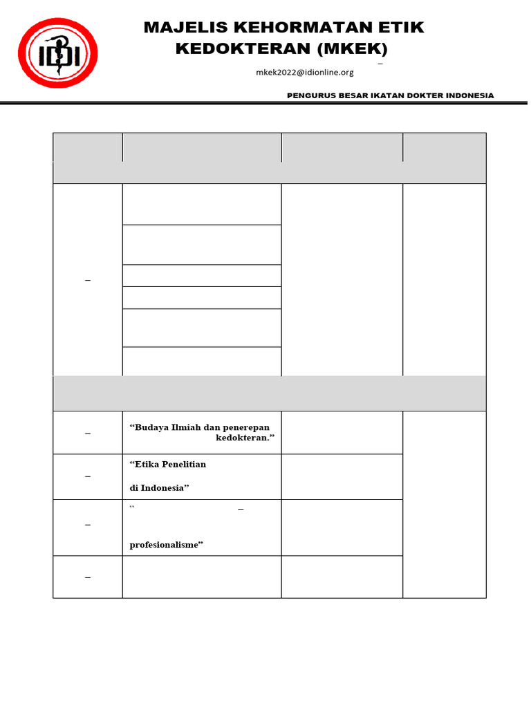 Webinar Etika Kedokteran 2025 | PDF
