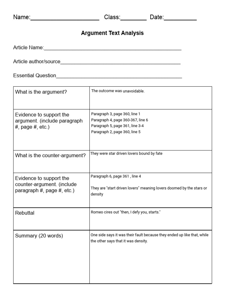 Torrance Humphrey - Argument Analysis - Kami | PDF