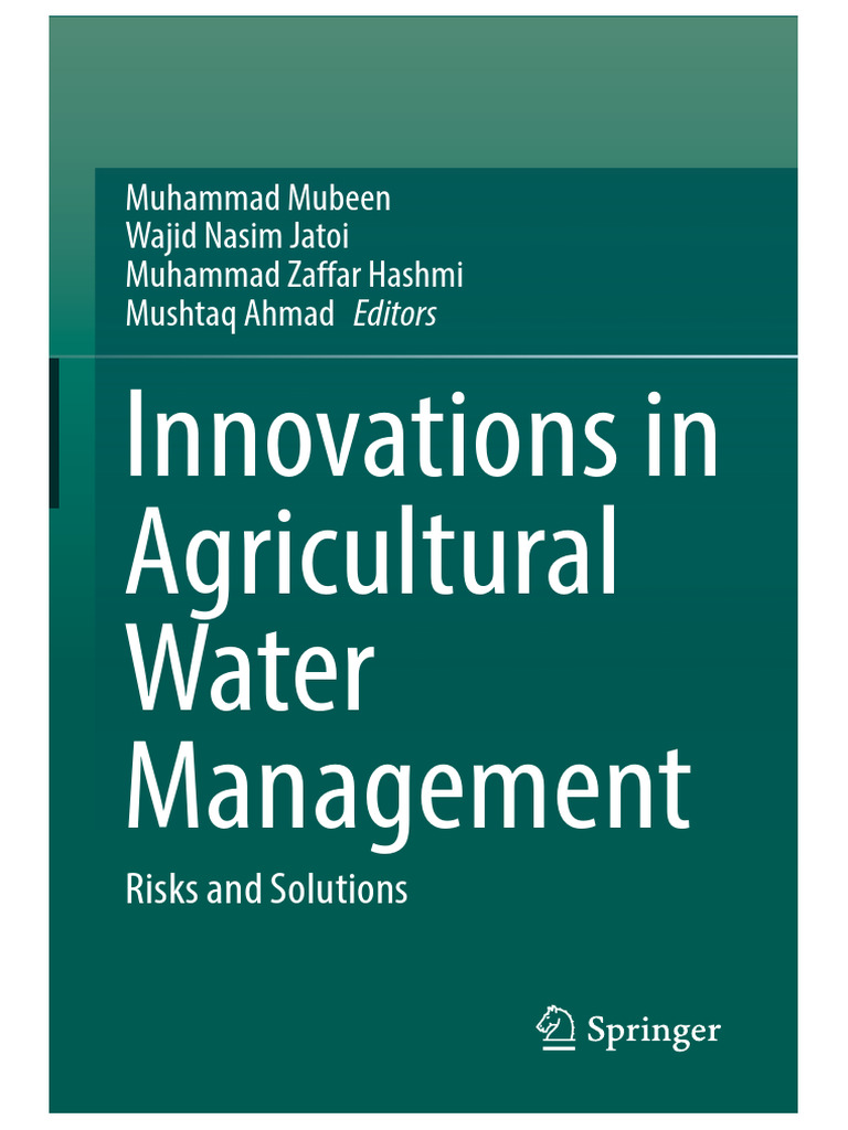Innovations in Agricultural Water Management | PDF | Water Scarcity ...