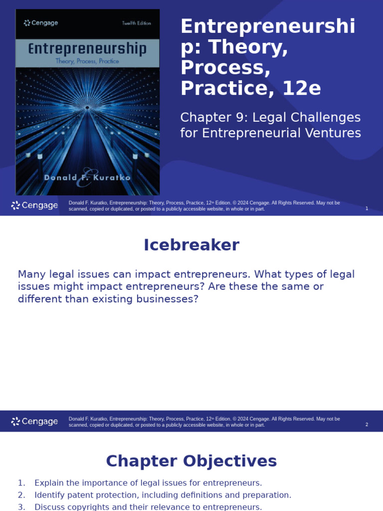 Legal Challenges in Entrepreneurship | PDF | Copyright | Limited ...