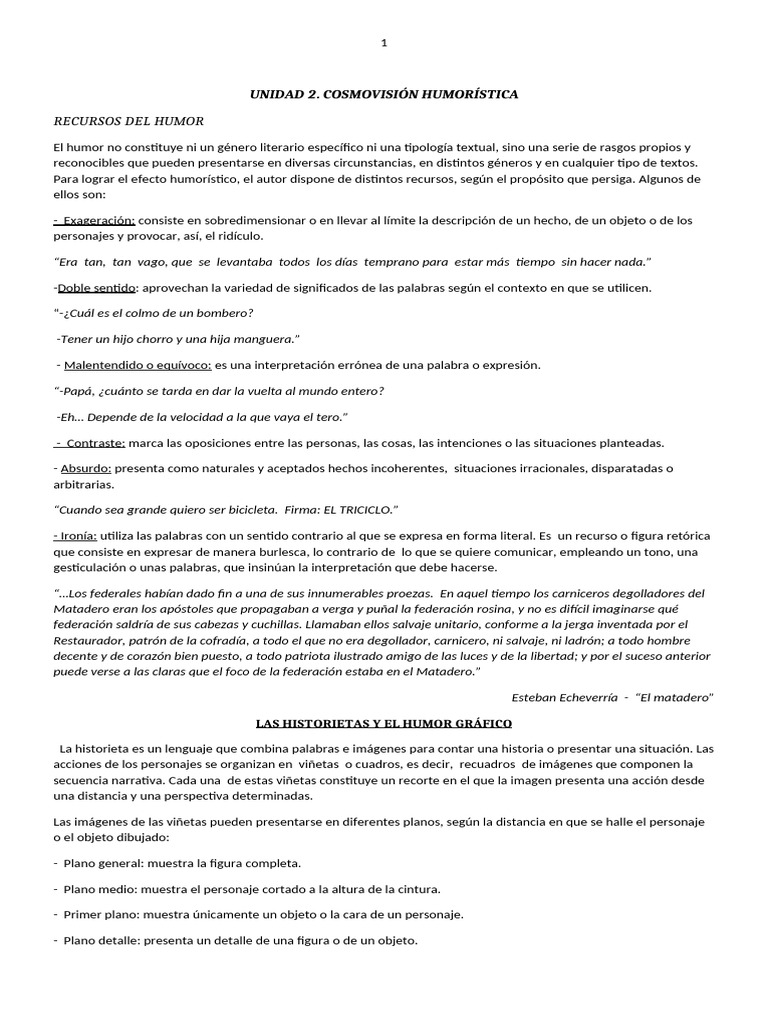 Recursos y Tipos de Humor en Textos | PDF | Humor | Amor