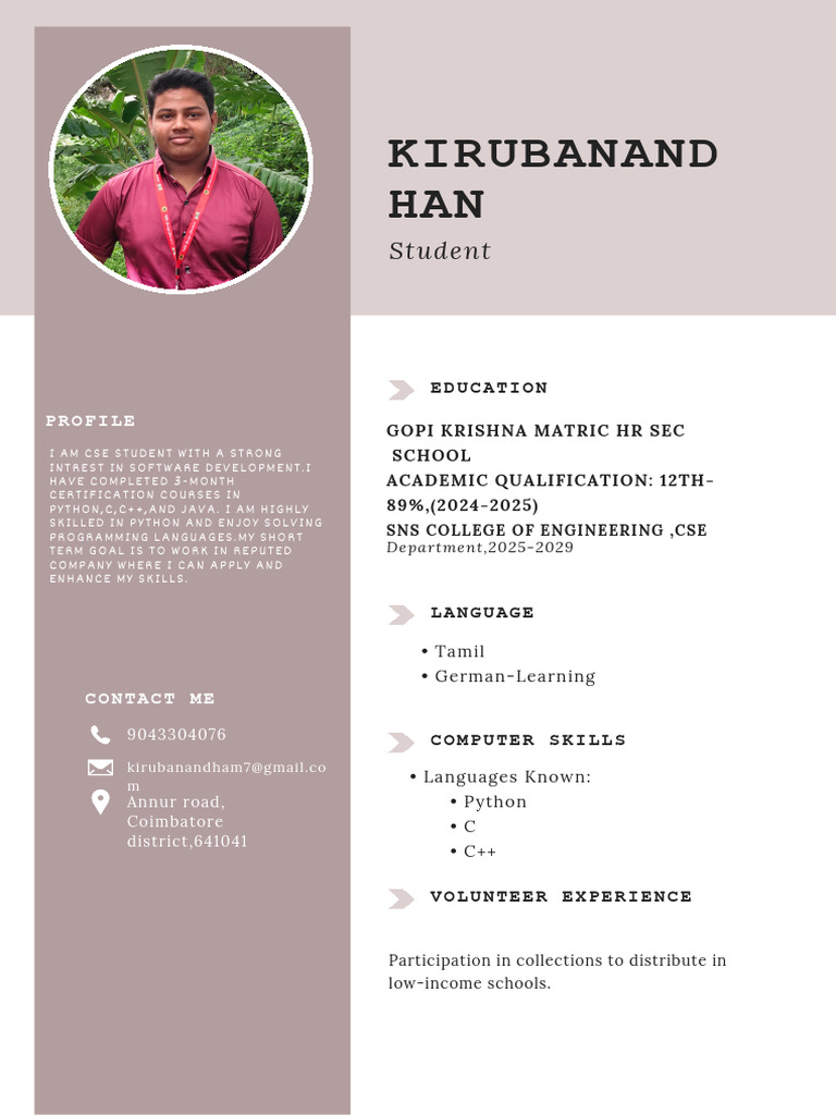 White Simple Student CV Resume - 20251024 - 121931 - 0000 | PDF