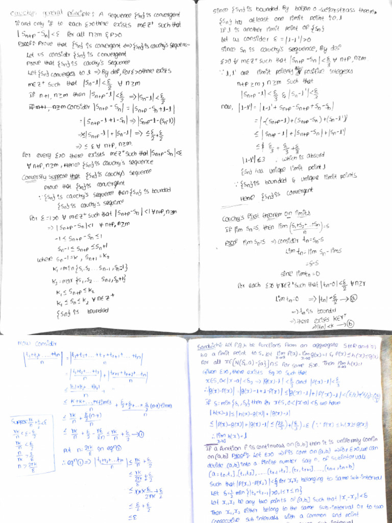 Cauchy's Sequence and Uniform Continuity | PDF