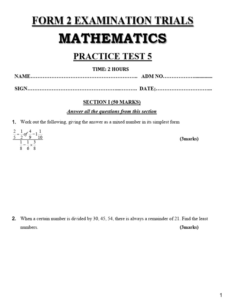 685ba8bd07da2 - Mathematics Form 2 | PDF | Triangle | Pound Sterling
