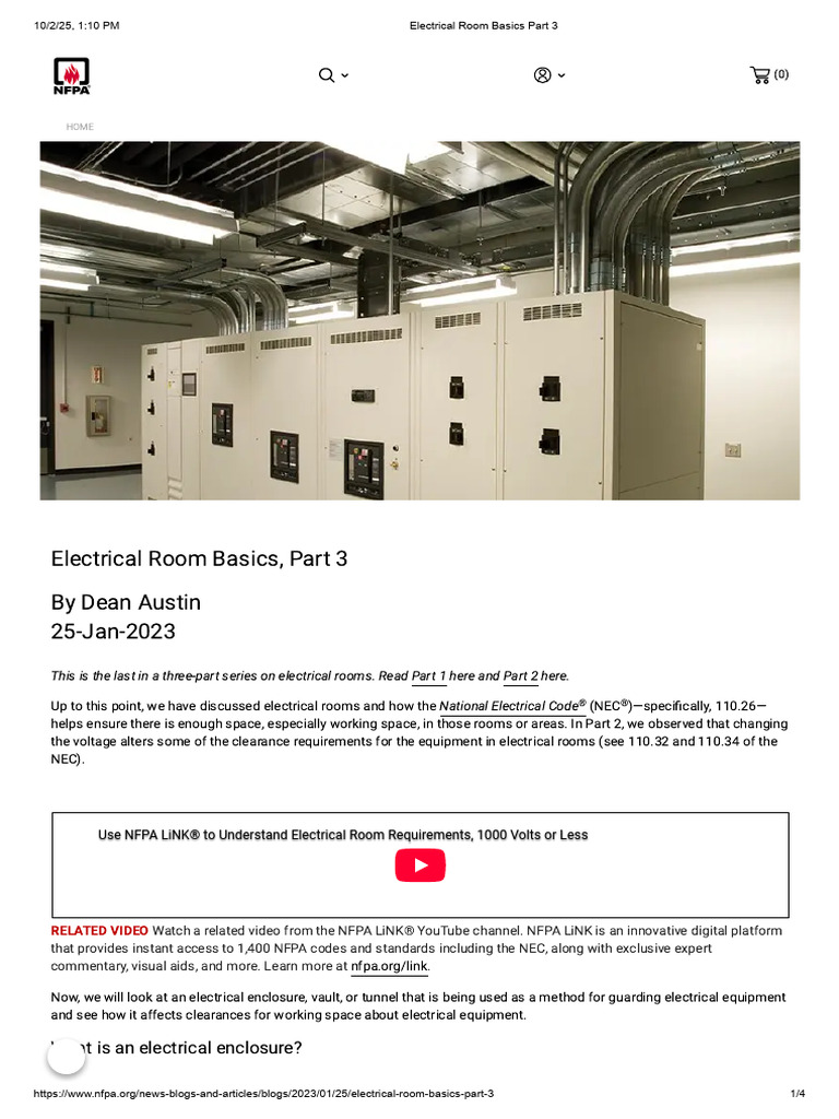 Electrical Room Basics: Part 3 Insights | PDF | Wall | High Voltage