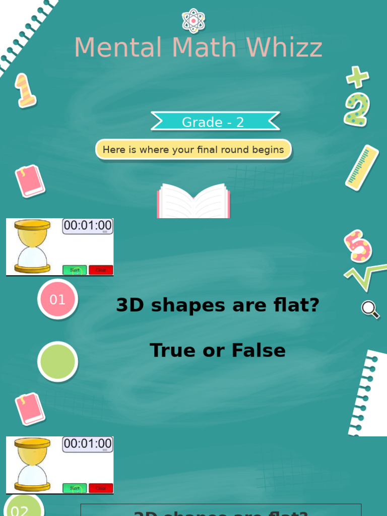Grade 2 Mental Math Quiz | PDF