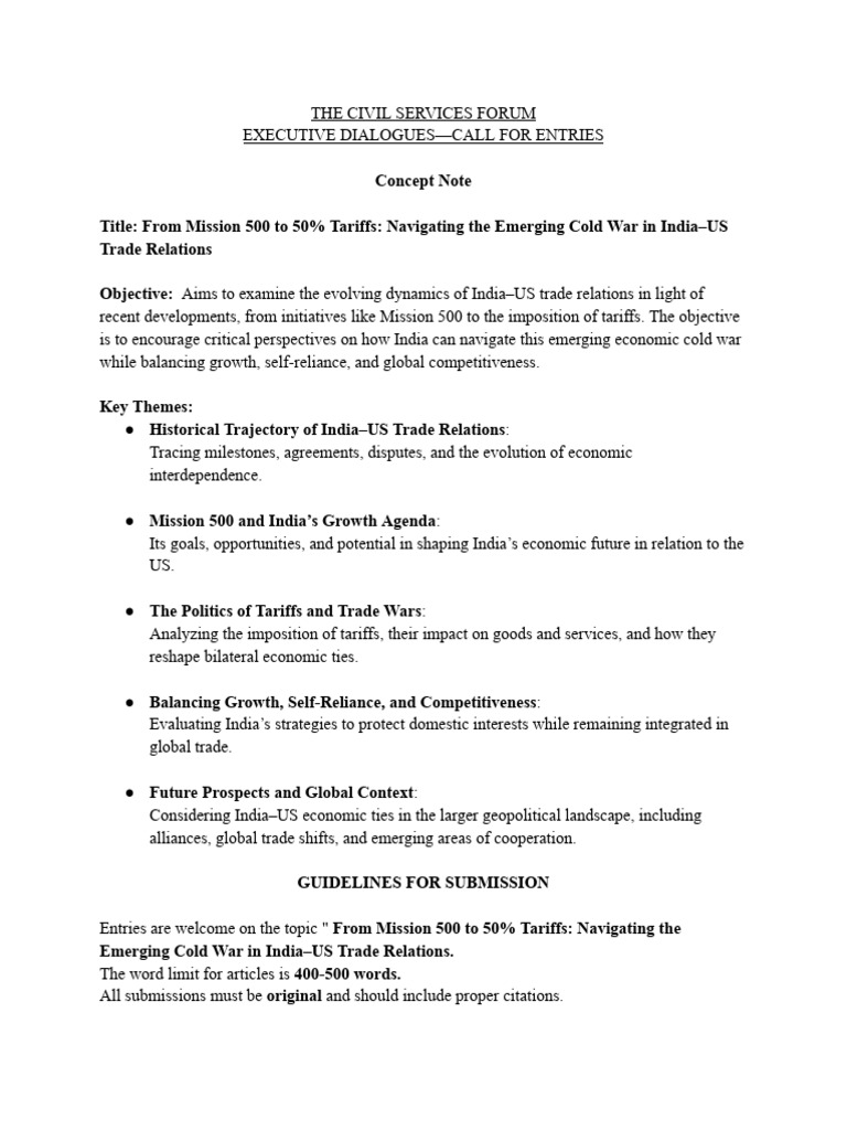 Concept Note & Guidelines | PDF