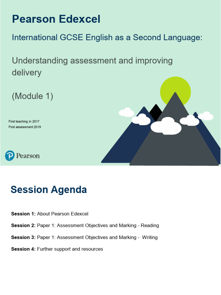 International GCSE ESL Assessment Guide | PDF | English As A Second Or ...
