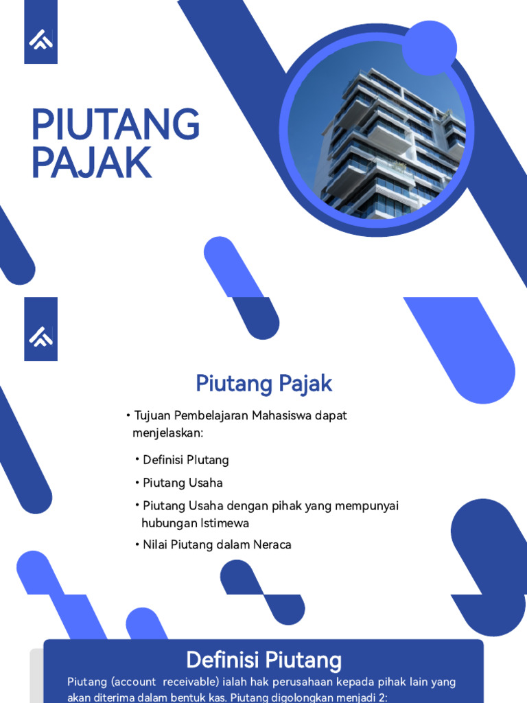Pemahaman Piutang dan Pajak dalam Akuntansi | PDF