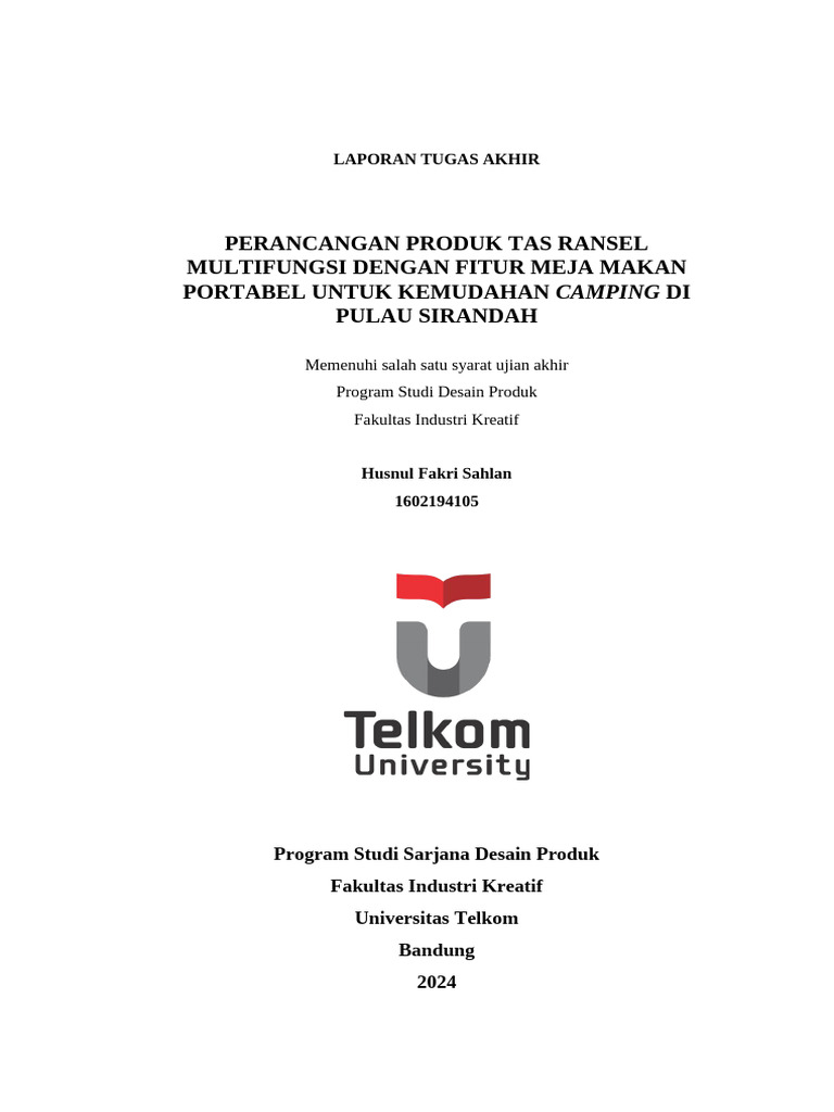 2025-01-01_Progres TA BAB 1-BAB 3_Husnul Fakri Sahlan_1602194105-2 | PDF