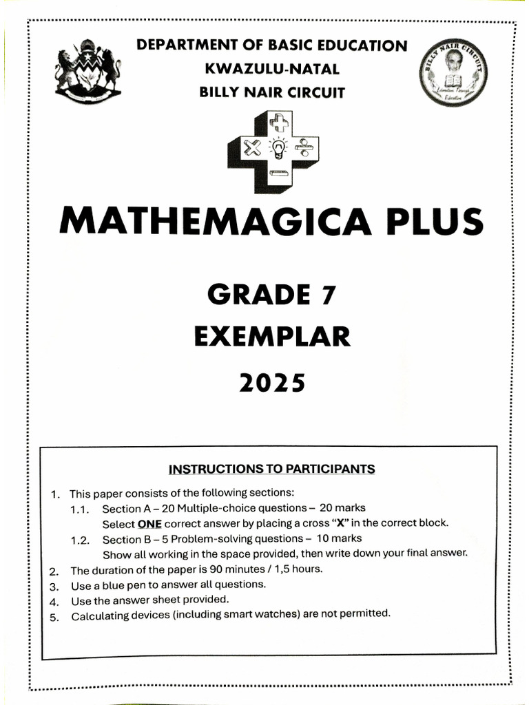 Mathemagica Plus Gr7 Exemplar | PDF