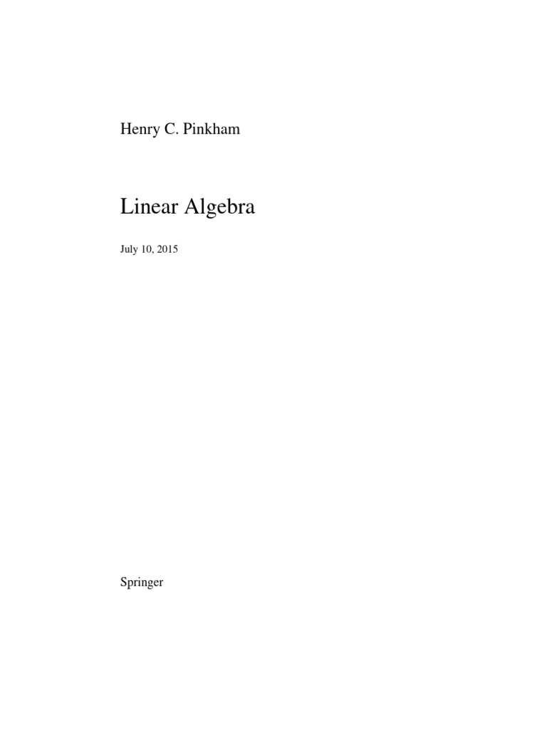 Comprehensive Linear Algebra Textbook | PDF | Matrix (Mathematics ...
