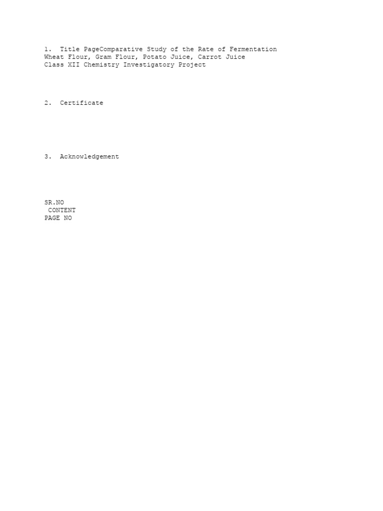 Fermentation Rates of Various Substrates | PDF | Fermentation | Breads