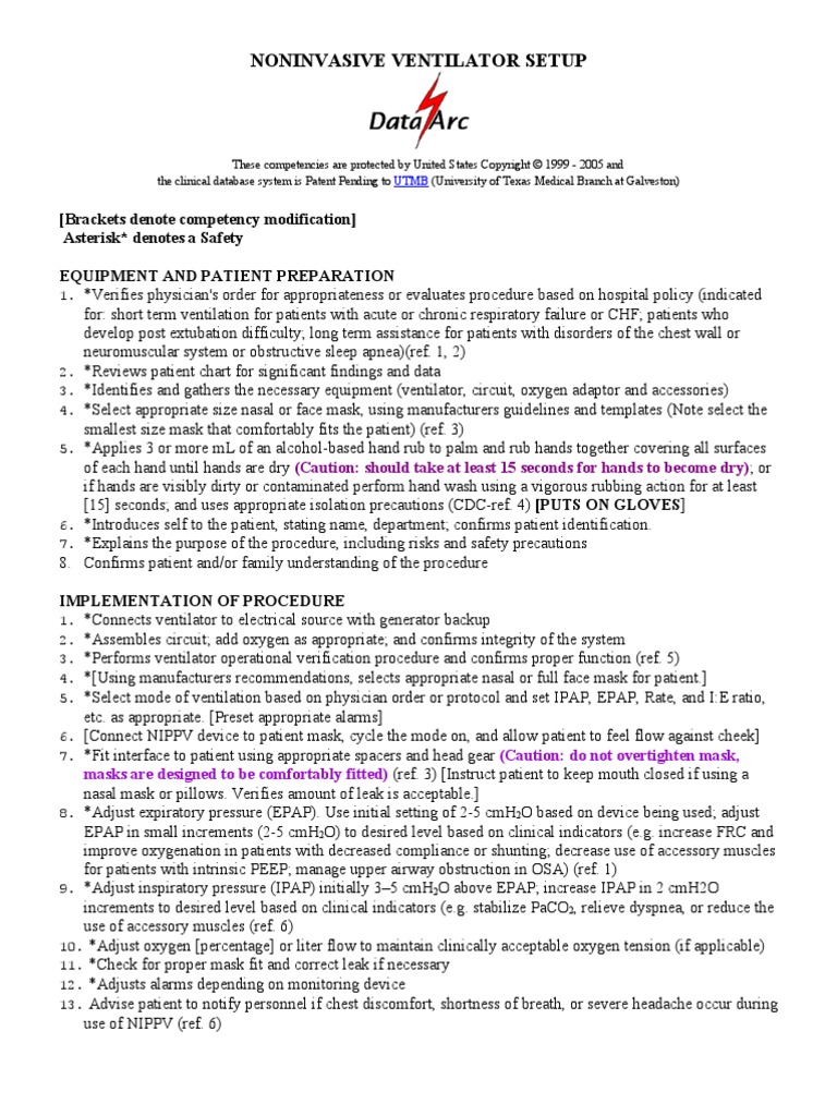 BiPAP Setup Comp | PDF | Pulmonology | Respiration
