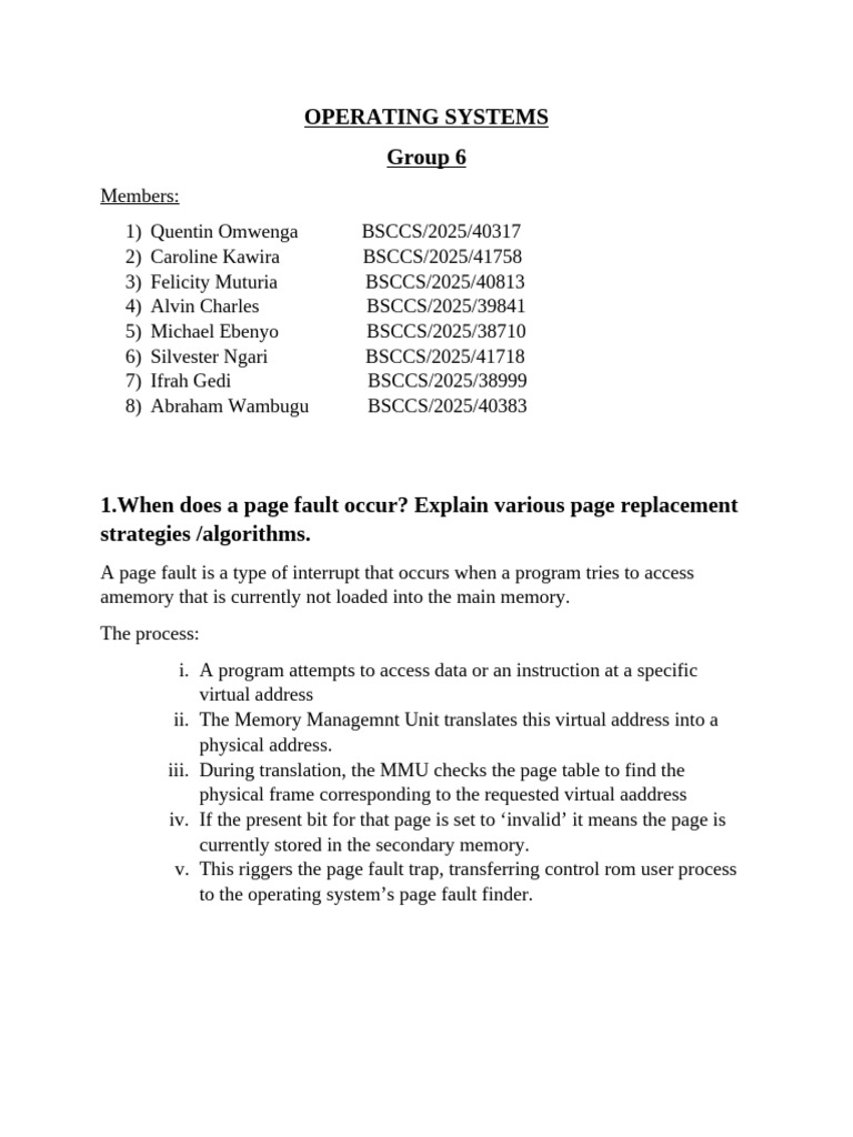 Operating Sytems Corrected | PDF | Computer Data Storage | Process (Computing)