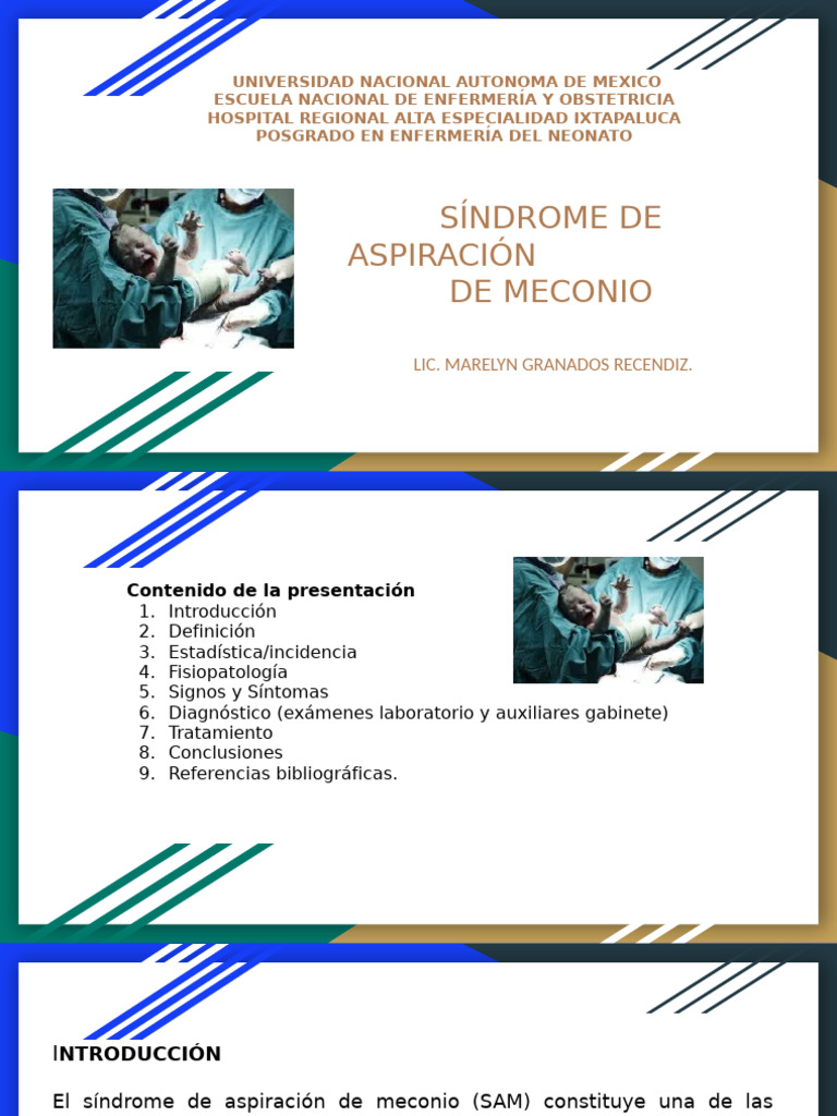 Síndrome de Aspiración de Meconio | PDF | Especialidades Medicas ...