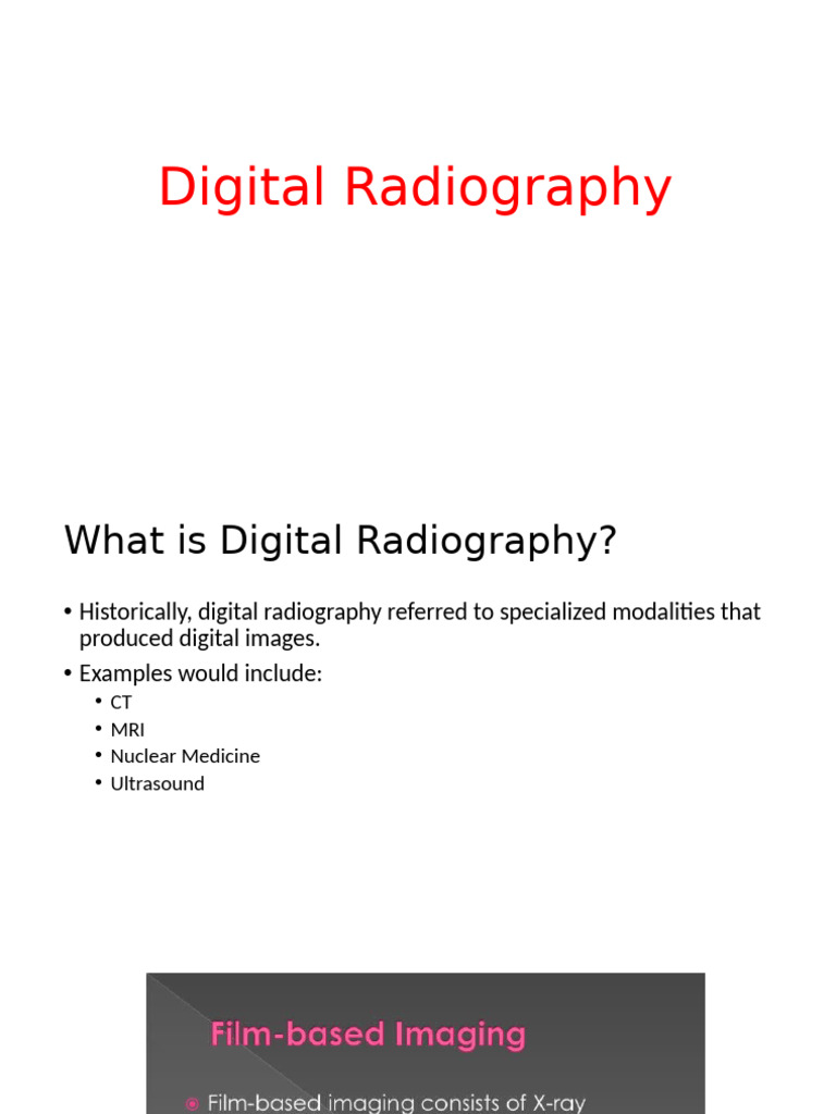 Digital Radiography | PDF | Radiography | Charge Coupled Device