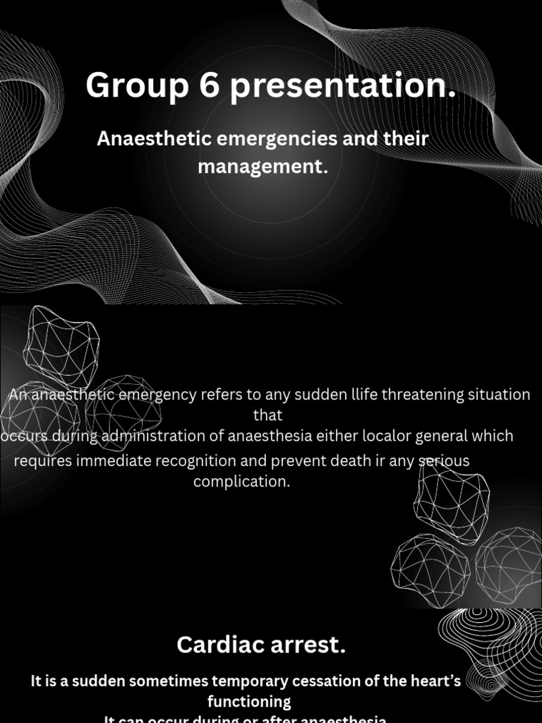 Anaesthetic Emergencies Management Guide | PDF | Cardiac Arrest | Shock ...