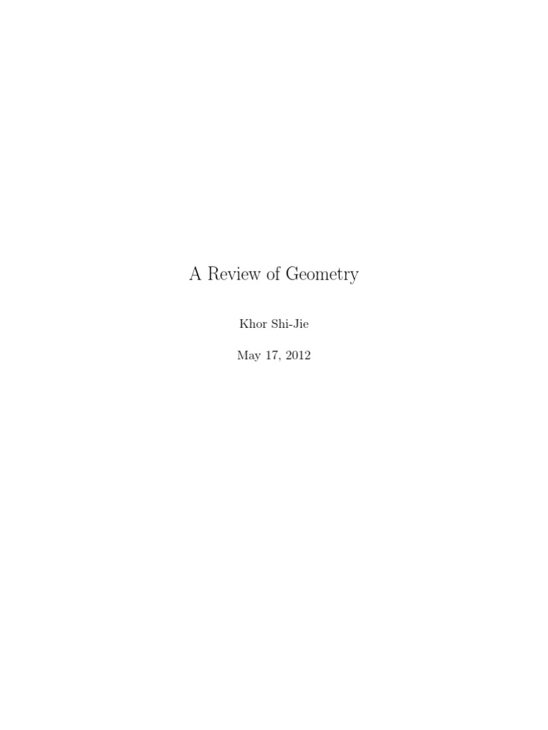 A Review of Geometry | PDF | Triangle | Circle