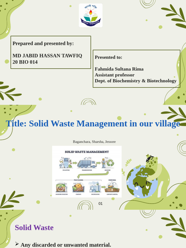 Solid Waste Management in Our Village | PDF | Waste | Municipal Solid Waste