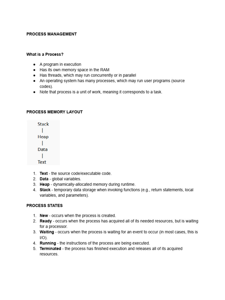 (Process Management) - Processes | PDF | Process (Computing) | Scheduling (Computing)