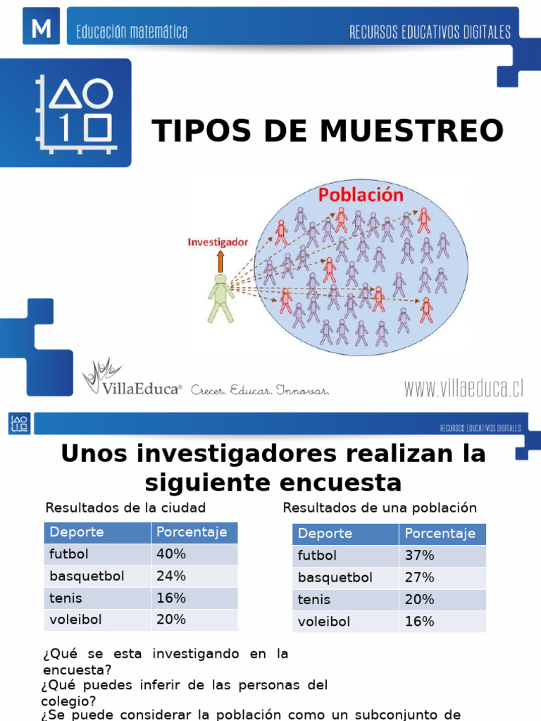 Tipos de Muestreo en Investigación Estadística | PDF | Muestreo ...