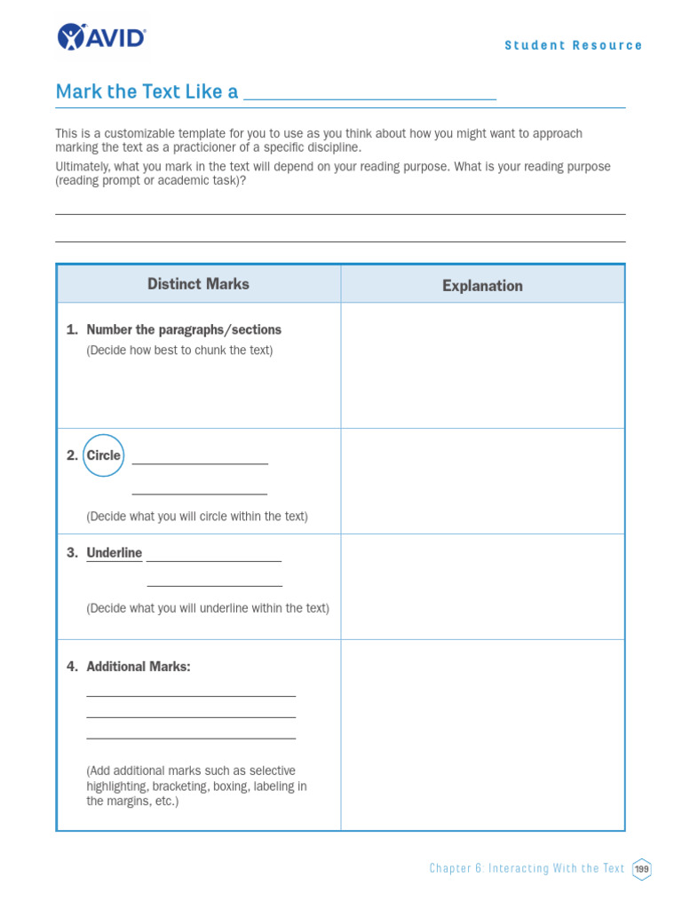 Marking The Text Like A | PDF