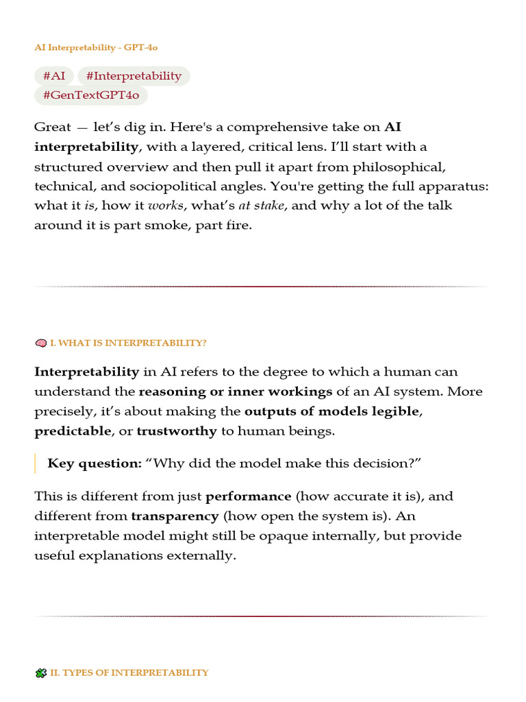 AI Interpretability - GPT-4o | PDF | Psychological Concepts | Cognition