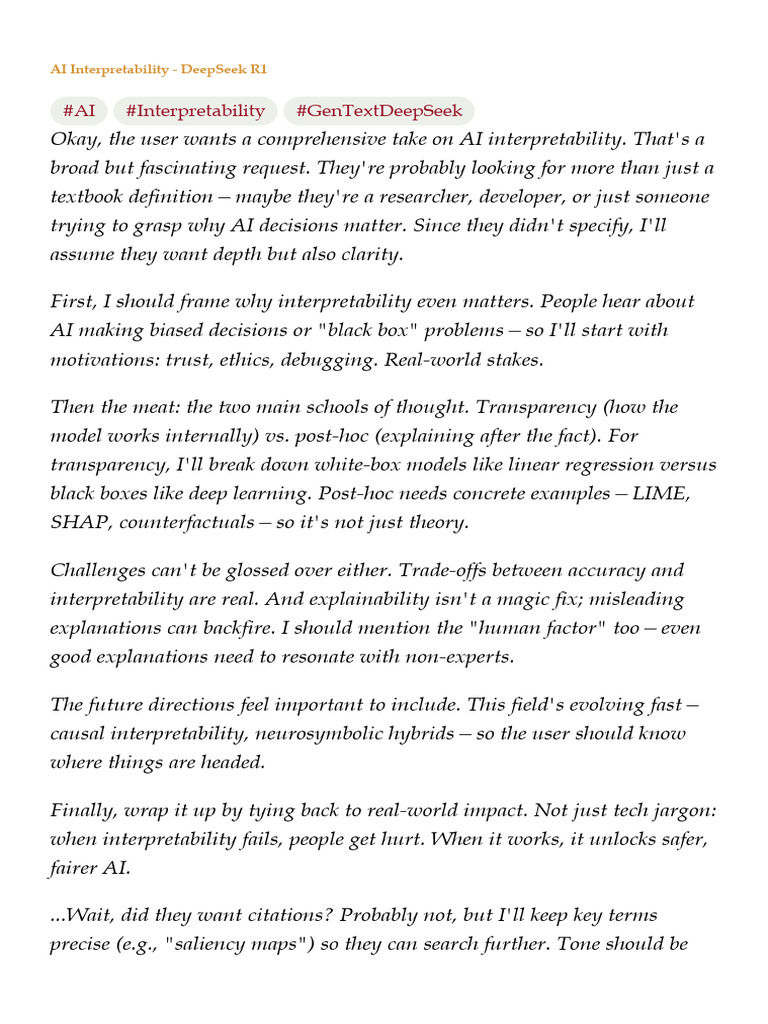 AI Interpretability - DeepSeek R1 | PDF | Artificial Intelligence ...
