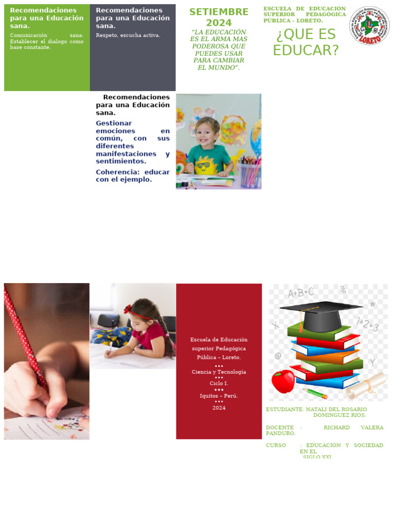 Que Es Educar | PDF | Las emociones | Escuelas