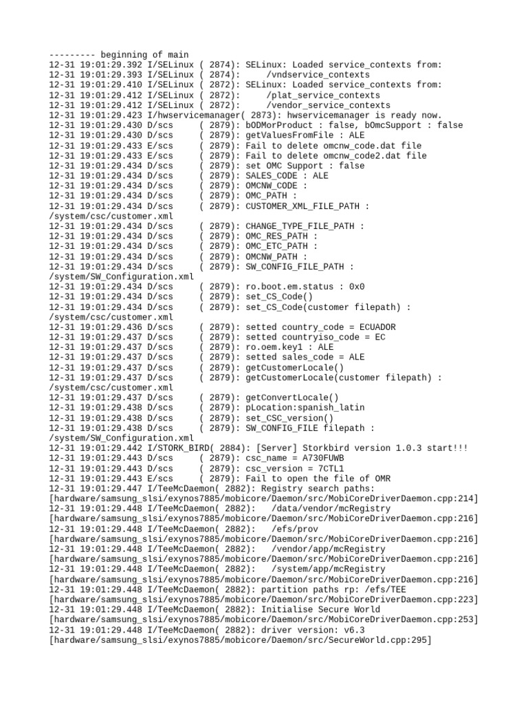 Logcat CSC Update Log | PDF | Computer Architecture | Computing