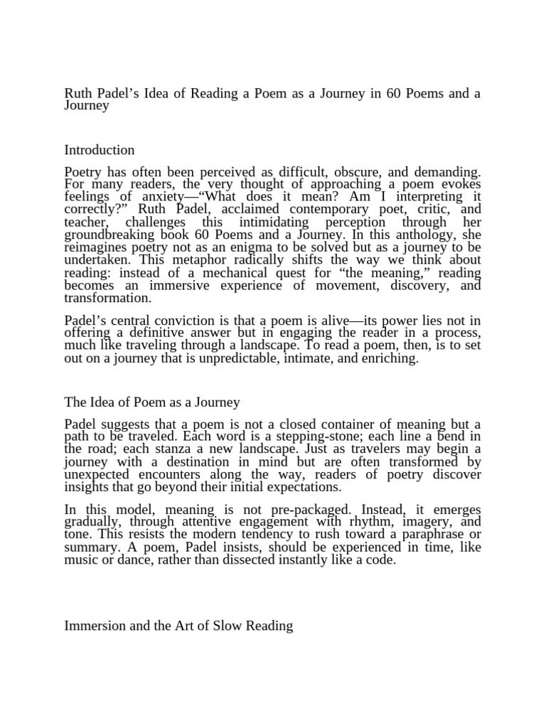 Ruth Padel | PDF | Poetry | Metaphor