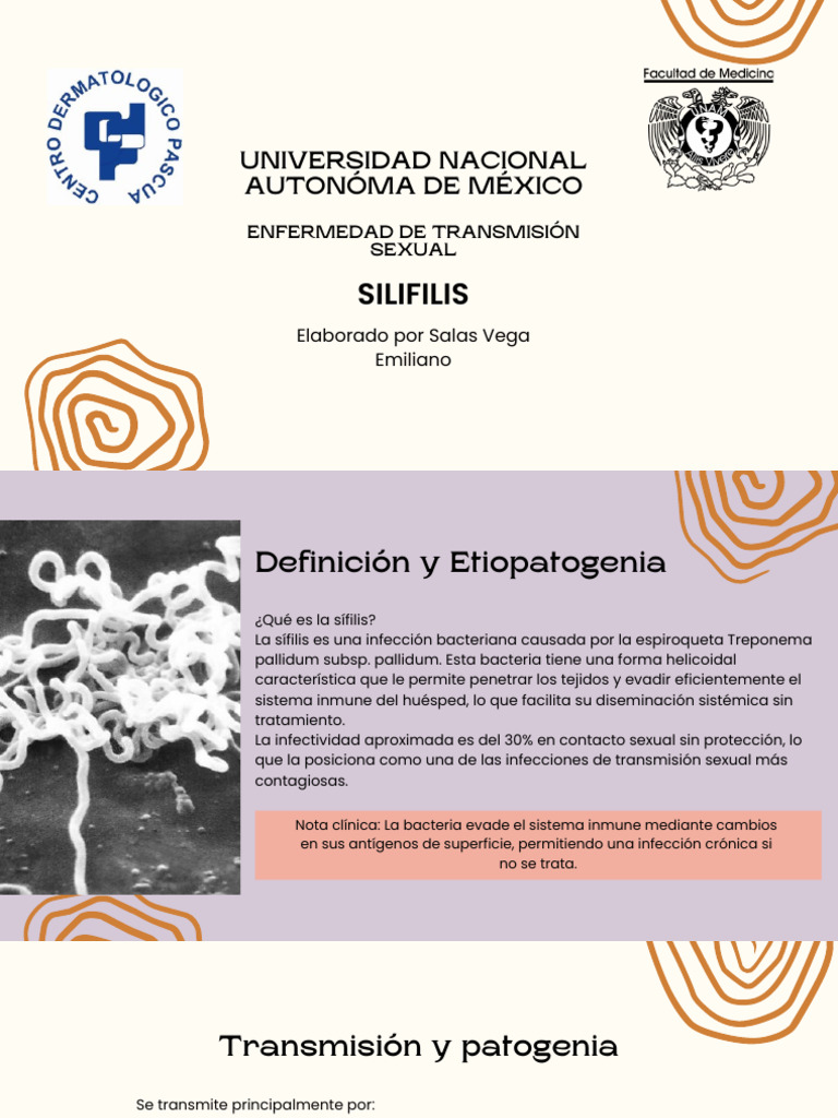 Sífilis: Definición, Transmisión y Tratamiento | PDF | Enfermedades y ...