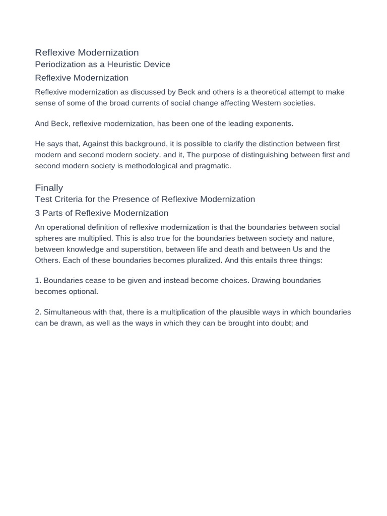 Understanding Reflexive Modernization | PDF | Risk | Science