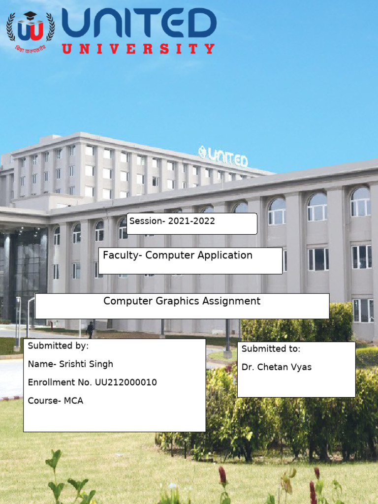 MCA Computer Graphics Assignments 2021-22 | PDF