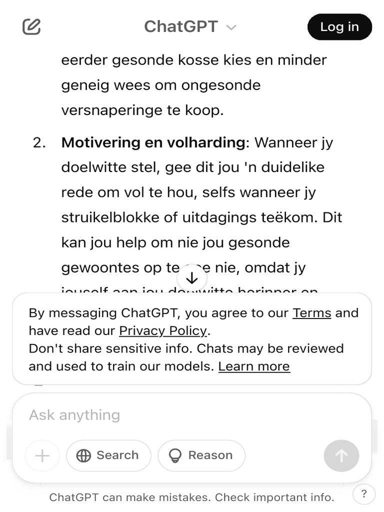 Doelwitstelling en Leefstylkeuses | PDF