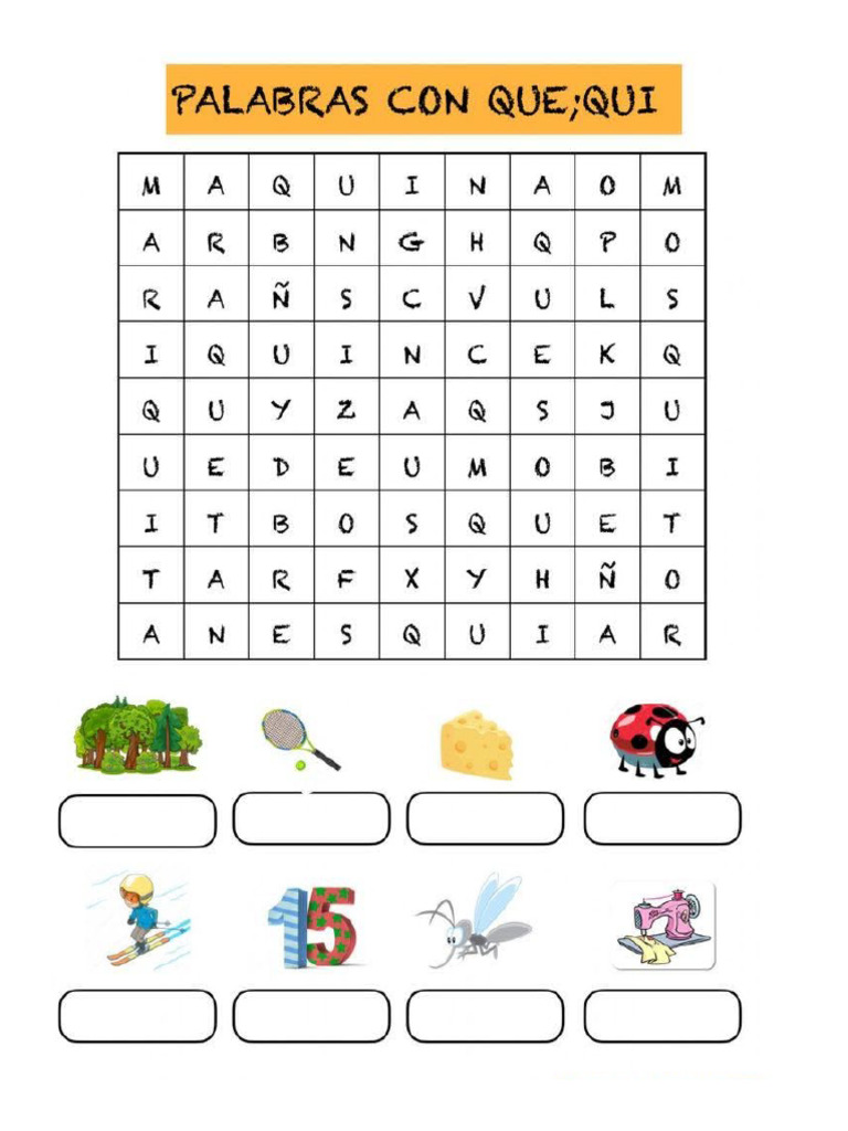Sopa de Letras Que Qui | PDF