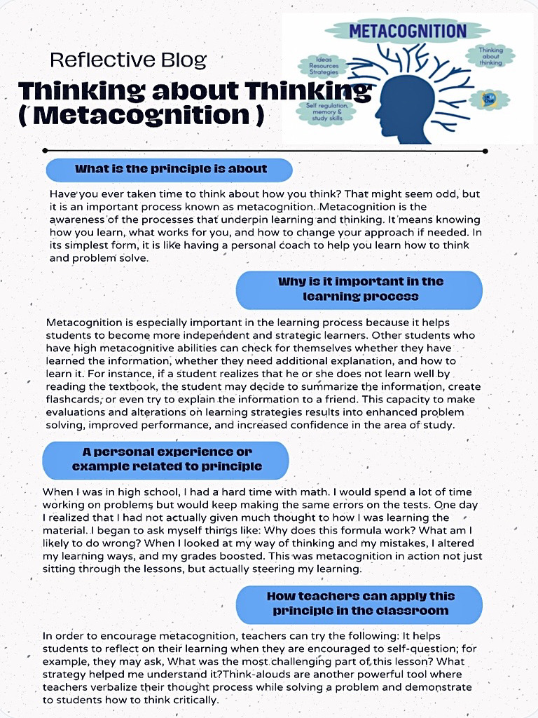Strategic Thinking Through Reflection - A Metacognitive Lens On ...